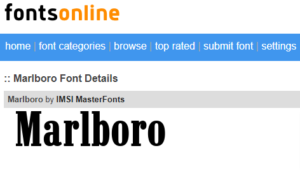 Marlboro Font - Free Download - Fonts Online Blog